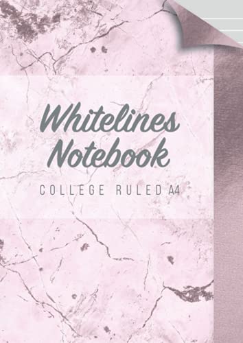 Whitelines notebook college ruled A4: grey background white line pages ...