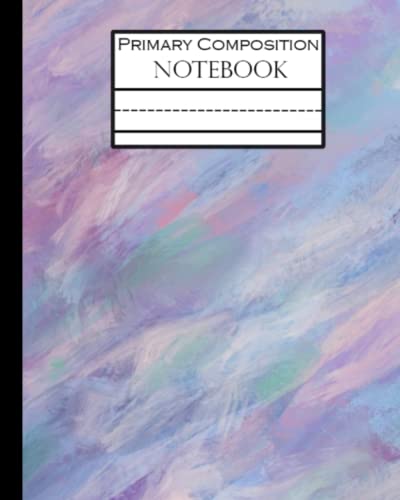 Primary Composition Notebook: Purple Primary Ruled Journal with Dotted ...