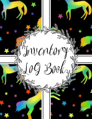 Inventory Log Book: Attractive Rainbow with horse Cover, Inventory Log ...
