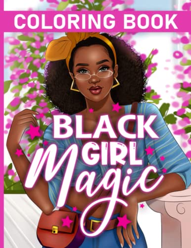 Black Coloring Book: Fun Color Girl Original Magic Relaxing Books For ...