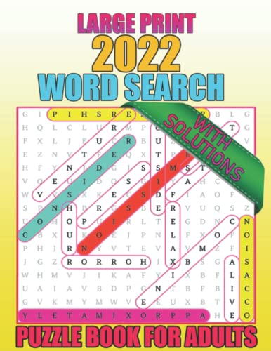 large print 2022 word search puzzle book for adults with solutions ...