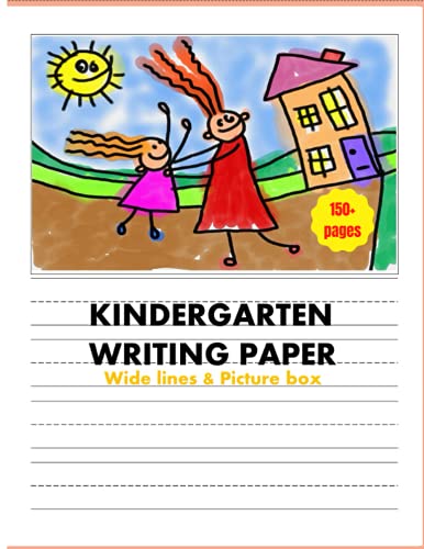 Kindergarten Writing Paper: Wide Lines & Picture Box by Liv and Leb ...