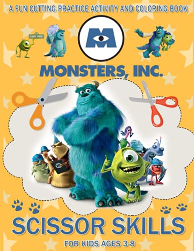 Monster Inc Scissor Skills: Wonderful Cut And Glue Activities Workbook ...