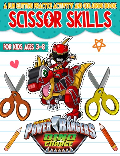 Power Rangers Dino Charge Scissor Skills: Fantastic Cut And Color Fun ...