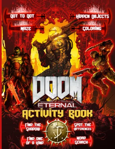 Doom Activity Book: Stress Relief Simple Eternal One Of A Kind Dot To ...