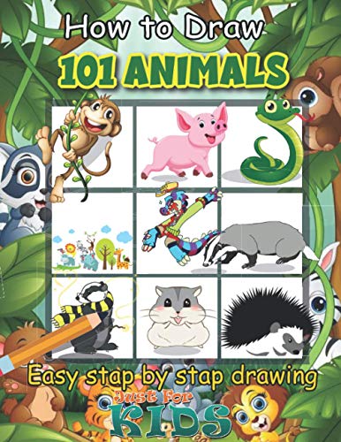How To Draw 101 Animals Just for Kids Easy Stap by Stap Drawing: Draw ...