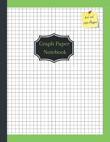 Graph Paper Notebook: Greenish cover, Simple Large Graph Paper, Quad ...