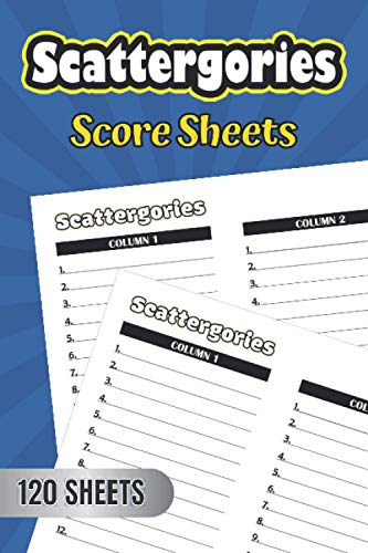 Scattergories Score Sheets: Scattergories Refill Sheets, 6x9 Pads ...