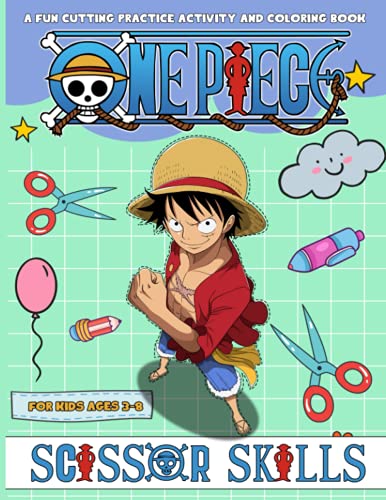 One Piece Scissor Skills: Collection Preschool Cutting And Coloring ...