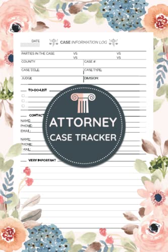 Attorney Case Tracker: Lawyer Court Case Organizer Journal | Case Brief ...