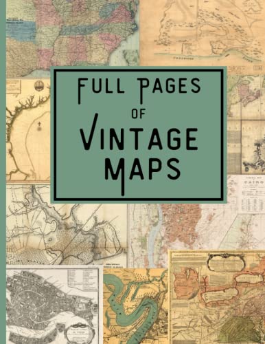 Full Pages of Vintage Maps: (Glossy) Vintage Maps for Junk Journaling ...