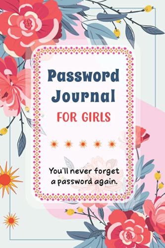 Password Journal For Girls: Address & Password Book with Alphabetical ...