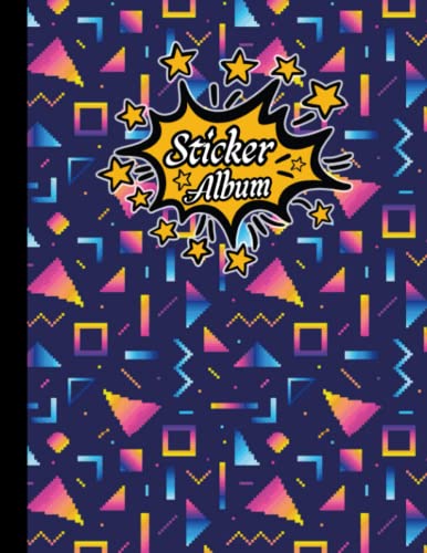 Sticker Album: Sticker Album for Kids 100 pages, Size 8 X 100, 80s 90s ...