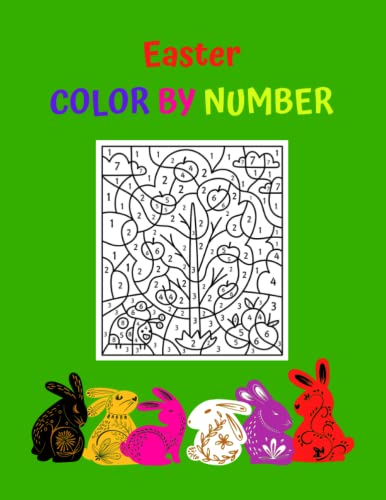 Cute Easter * Coloring By Number * Kids Easter Activity Coloring Book ...