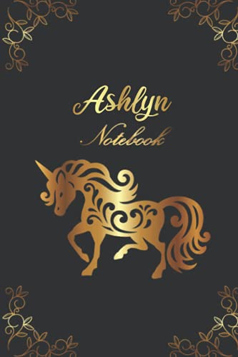 Ashlyn Unicorn Notebook: Personalized Unicorn Composition Notebook for ...