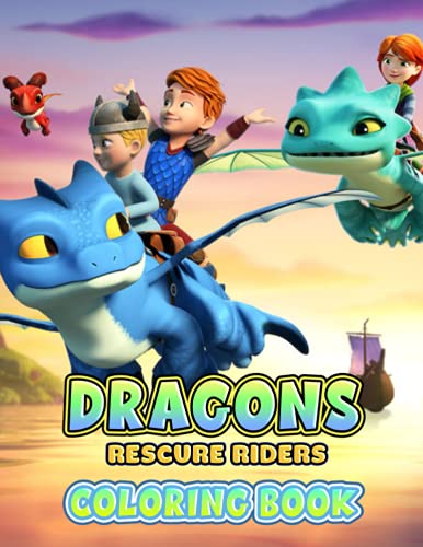 Dragons Rescue Riders Coloring Book: This is a coloring book with vivid ...