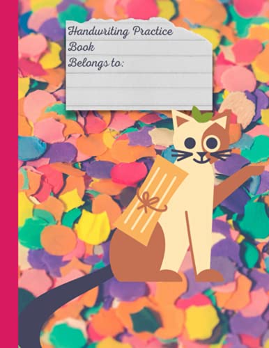 Handwriting Practice Paper Notebook: Blank Lined Notebook Ruled With ...