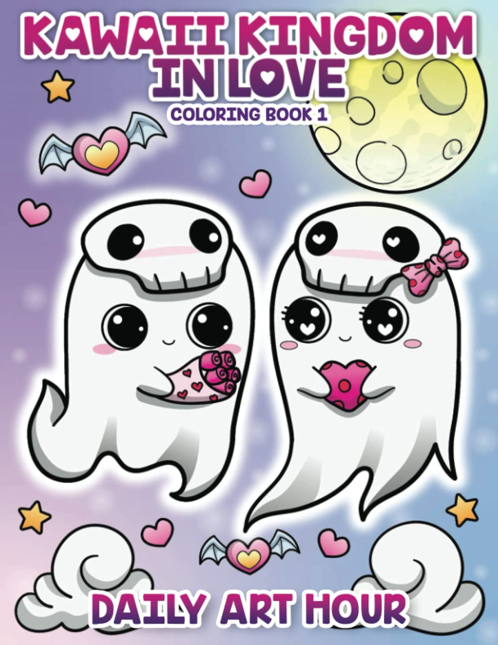 Kawaii Kingdom In Love Coloring Book 1: Cute Adorable Pastel Goth ...