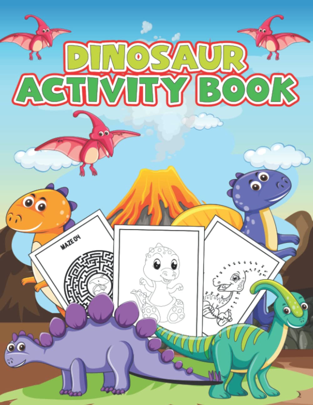 Activity Book Dinosaur: Dinosaur Activity Book for Preschool: Over 100 ...