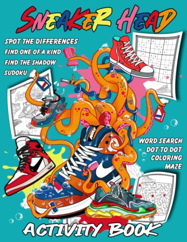 Sneaker Activity Book: Exclusive Simple Head Spot Differences One Of A ...