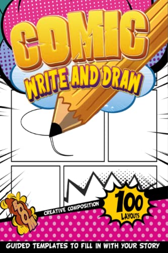 Practice Templates For Comic Book Making: Comic Sketch Book For Kids ...