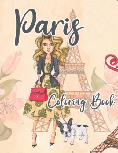 Paris Coloring Book: Beautiful Paris Coloring Book for Adults And Kids ...