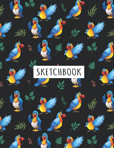 Parrot Sketchbook: Parrot animals Lover Sketchbook For Men, Women ...