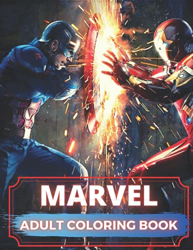 Marvel Adult Coloring Book: Super Heroes Illustrations for Adults and ...