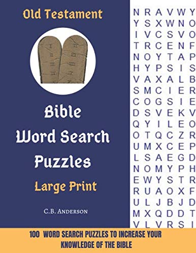 Old Testament Bible Word Search Puzzles Large Print: 100 Word Search ...