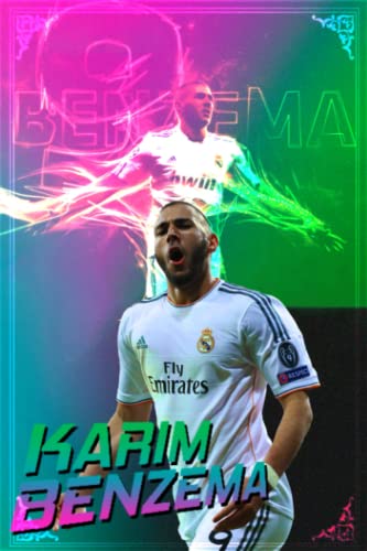 Karim Benzema Notebook: 110 Wide Lined Pages - 6" x 9" - Planner ...