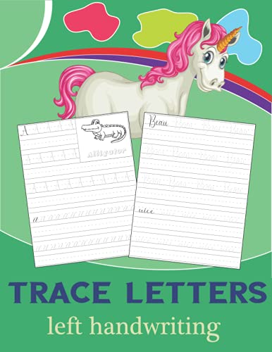 trace letters left handwriting: letter tracing workbook for ...