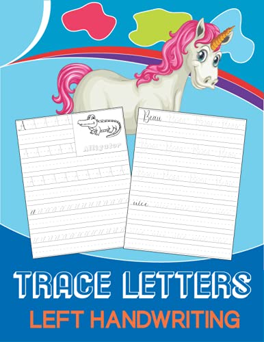 trace letters left handwriting: letter tracing workbook for ...