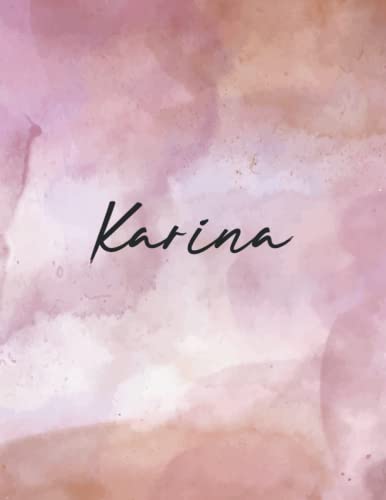 Karina: Dot Grid Notebook 8.5 x 11| For Graphing Pad, Design Book, Work ...