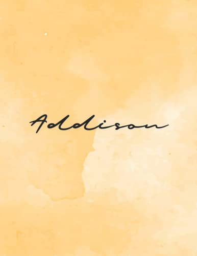 Addison: Personal Name Dot Gird | The Notebook For Writing Journal or ...