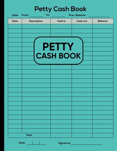 Petty Cash Book: Petty Cash Ledger Journal Notebook For Small Business ...