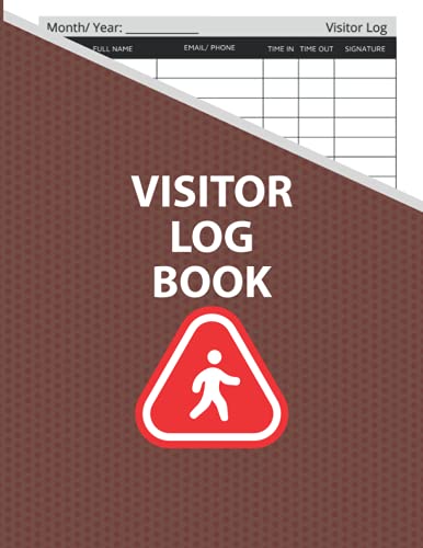 Visitor Log Book: Visitors Record Book for Sign In and Sign Out | A4 ...