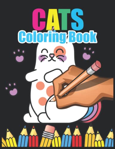 Cute Cat Coloring Book: Cute Cats Coloring books for kids with 50 ...