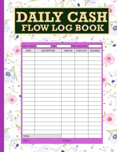Daily Cash Flow Log Book: Perfect Cash Large Ledger Book, cash flow ...
