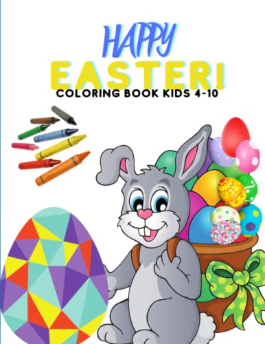 My coloring activity easter book: easy easter coloring: for kids ages 4 ...