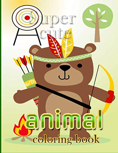 Super Cute Animal coloring book: Amazing Cartoon Animals coloring page ...