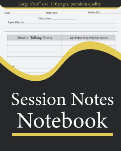 Session Notes Notebook: SessionS Notebooks For Therapists with Table of ...