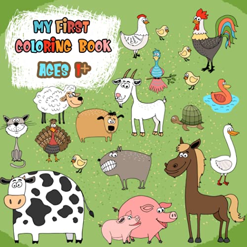 My first coloring book - Ages 1+: Enjoy coloring books | Cute baby ...