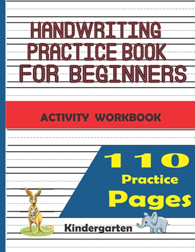 Handwriting Practice book for beginners : kindergarten learn to write ...