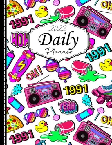 2022 Daily Planner: Attractive 80s 90s Cover, 2022 Daily Planner, to ...