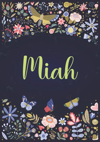 Miah: Notebook A5 | Personalized name Miah | Birthday gift for women ...