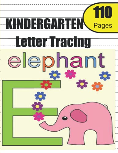 Kindergarten letter tracing elephant : handwriting practice paper for ...