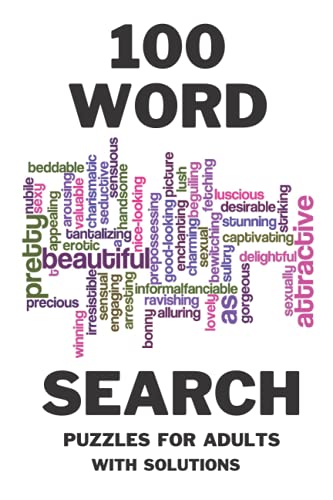 100 Word Search : Puzzles For Adults With Solutions: Amazing 100 Word ...