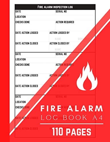 Fire Alarm Log Book A4: Inspection Testing Logbook - For Landlords ...