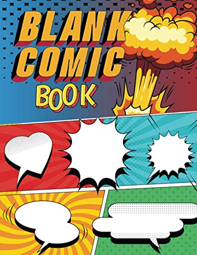 Blank Comic Book: Blank comic book without bubbles, Create your own ...