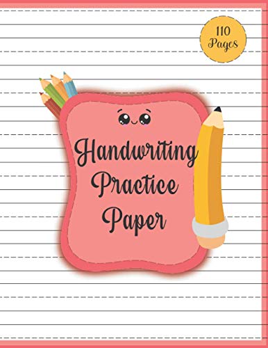 Handwriting Practice Paper With Dotted Lined Sheets: Kindergarten ...